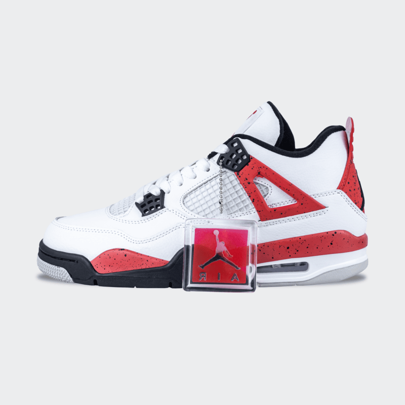 Jordan 4 White Red Cement - Shoes Hub Online