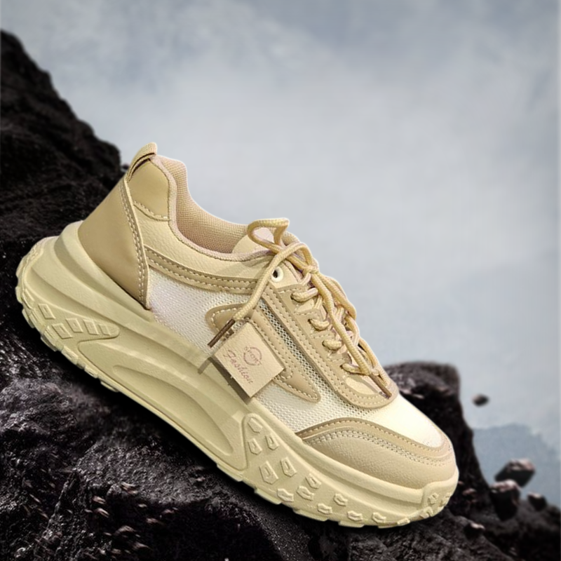 Ladies Chunky M34 Beige - Shoes Hub Online