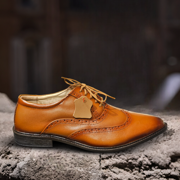 Mens leather john White tan - Shoes Hub Online